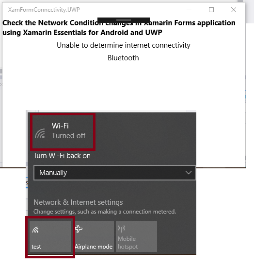 Monitor The Network Connectivity Changes In Xamarin Forms Application Using Xamarin Essentials ...