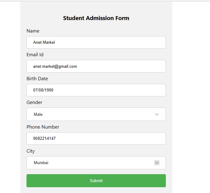 ReactJS Form Validation 😇