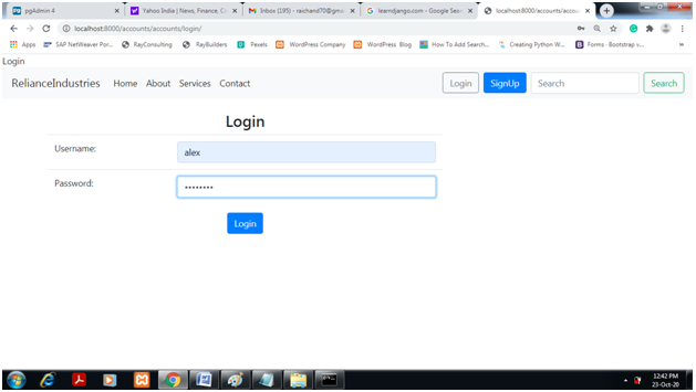 Django Crud And User Authentication With Django Class Based View And Postgresql Database Server