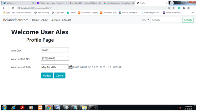 Django Crud And User Authentication With Django Class Based View And Postgresql Database Server