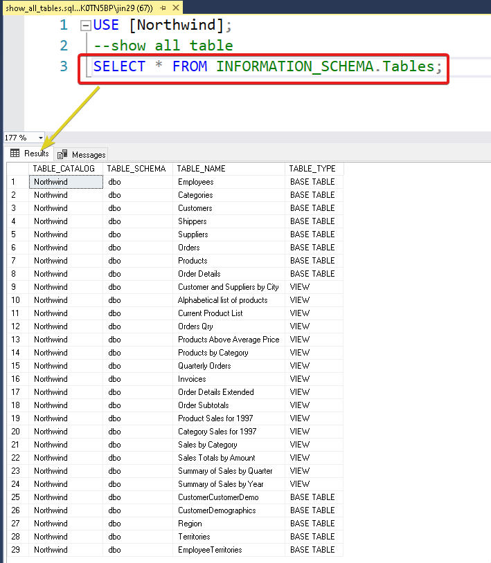 SQL Server INFORMATION_SCHEMA Views SQL Server INFORMATION_SCHEMA Views