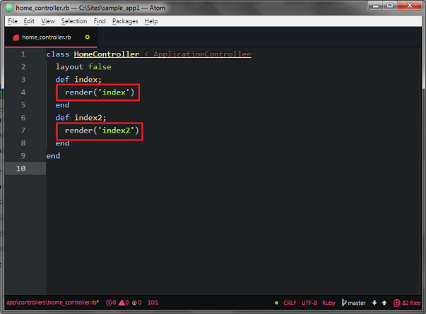 Template Rendering And Redirecting In Ruby On Rails