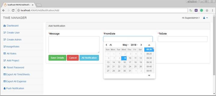 TimeSheet Project Using ASP.NET MVC 5