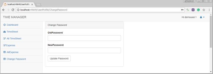 TimeSheet Project Using ASP.NET MVC 5