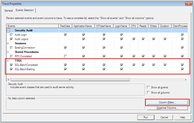 Trace Database Transaction Using SQL Profiler