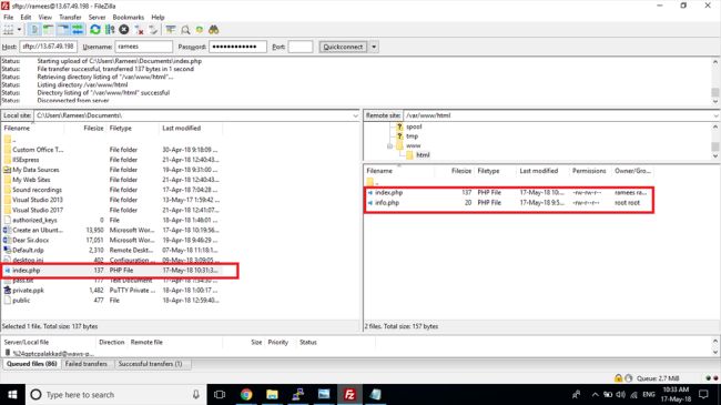 Transfer And Manage Files On Lamp Server Using Filezilla