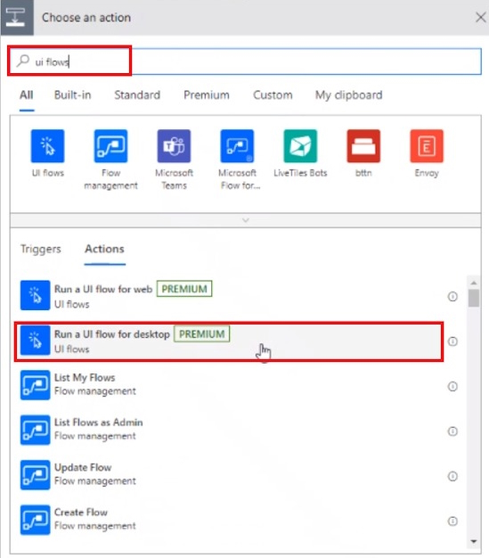 Triggering UI Flows using Power Automate
