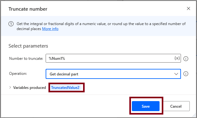 Truncate Number Action In Desktop Flow Using Microsoft Power Automate