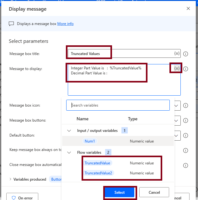 Truncate Number Action In Desktop Flow Using Microsoft Power Automate