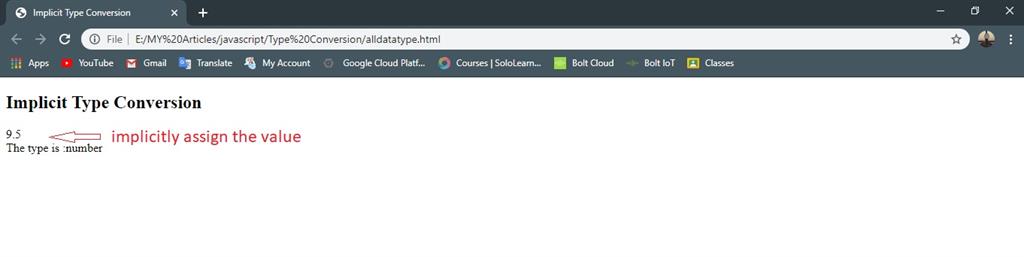 Type Conversions in JavaScript