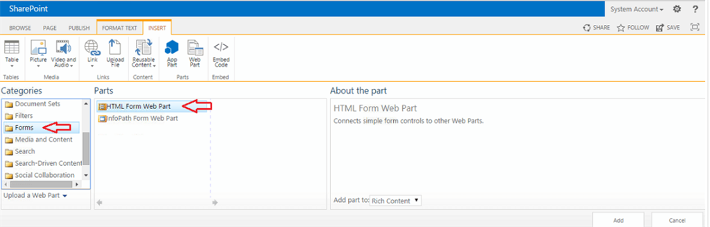 Types Of Web Parts In SharePoint 2013