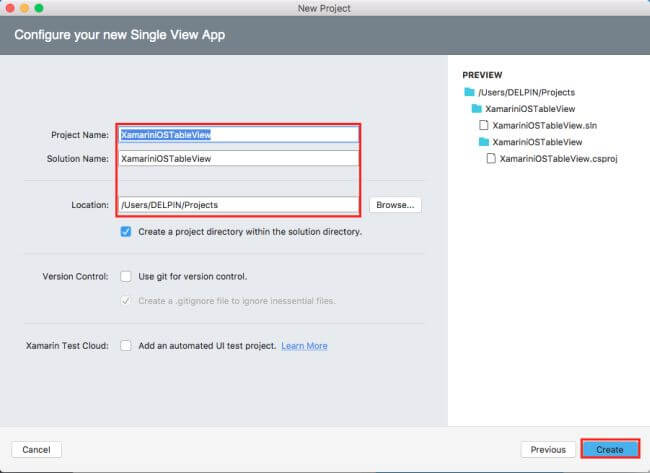 UITableView : Swipe-Right In Xamarin iOS App