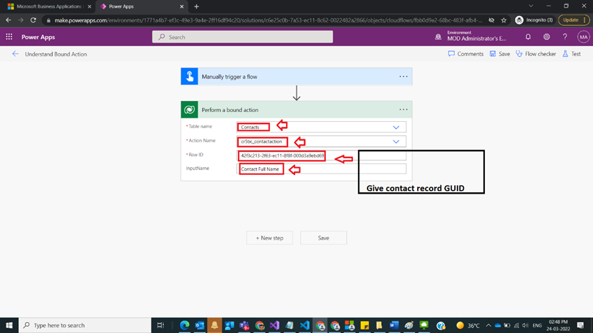 Understand Bound Action In Power Automate