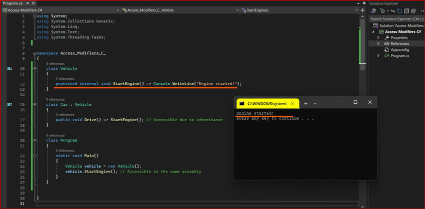 Understanding Access Modifiers in C#