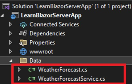 Understanding of Blazor Server App Project Structure
