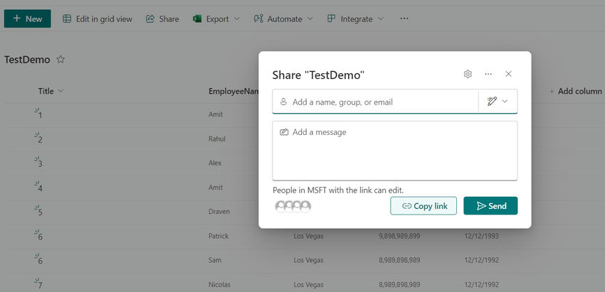 Understanding Sharing in Lists on SharePoint Communication Sites