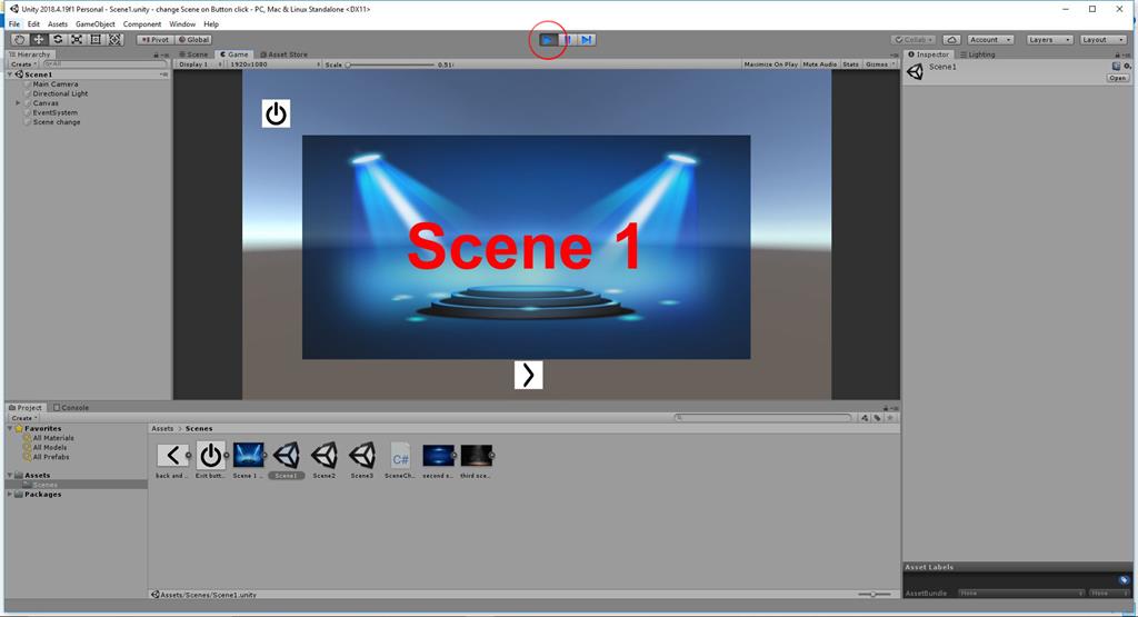 Change Scene On Button Click Using C# Scripts In Unity