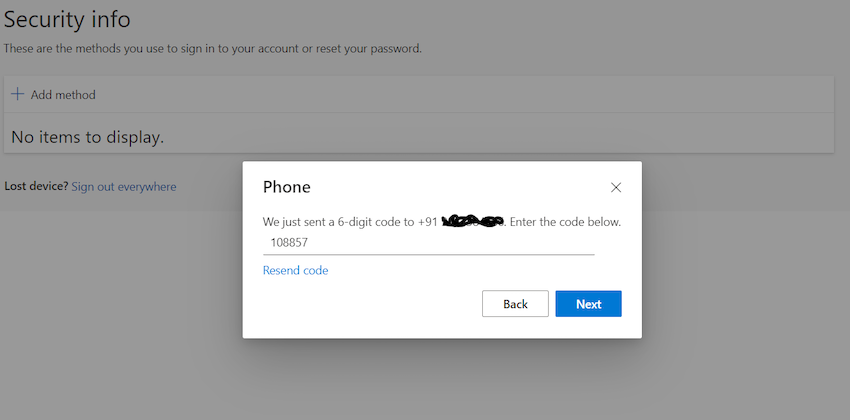 Update Office 365 With Two Step Verification
