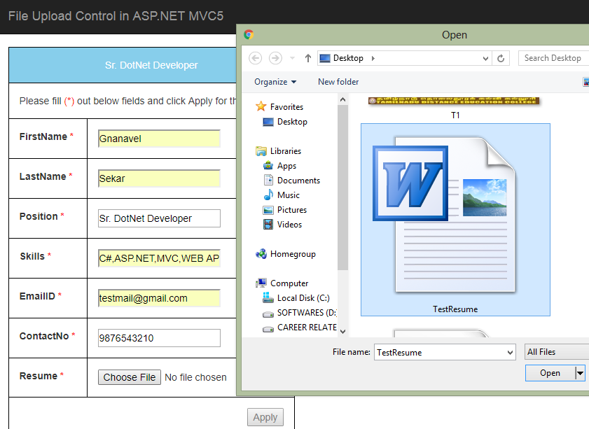 Uploading Validating And Storing A File Into Database Using Ef In Aspnet Mvc5