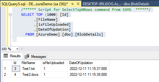 Upload File Into Azure Blob Storage And Trigger Blob Storage Using Azure Function
