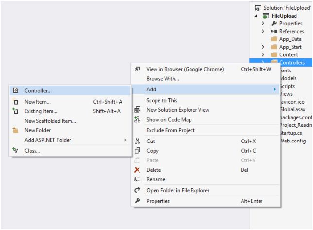 Upload Files In ASP.NET MVC 5