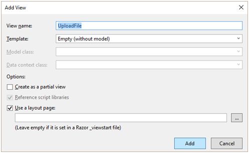 Upload Files In ASP.NET MVC 5