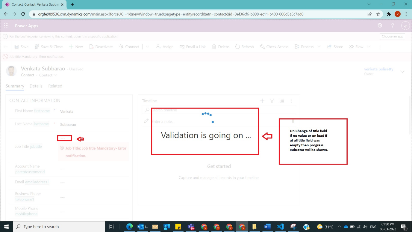 Usage Of Progress Indicator With Webresource In Dynamics Crm