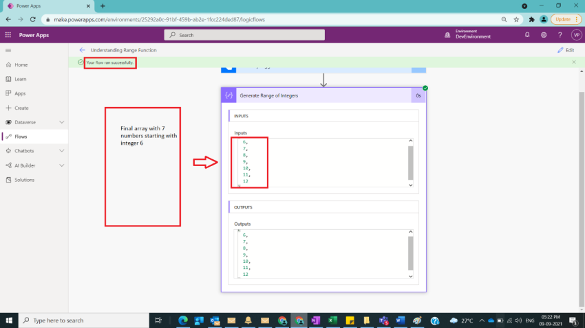 Usage Of Range Function In Power Automate