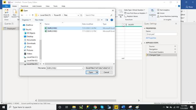 Use Append Queries Feature In Power BI