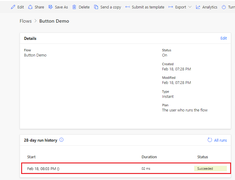 Use Json Formatting To Create Button And Trigger Power Automate Flow