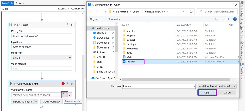 Use Of Invoke Workflow File And Arguments In Uipath