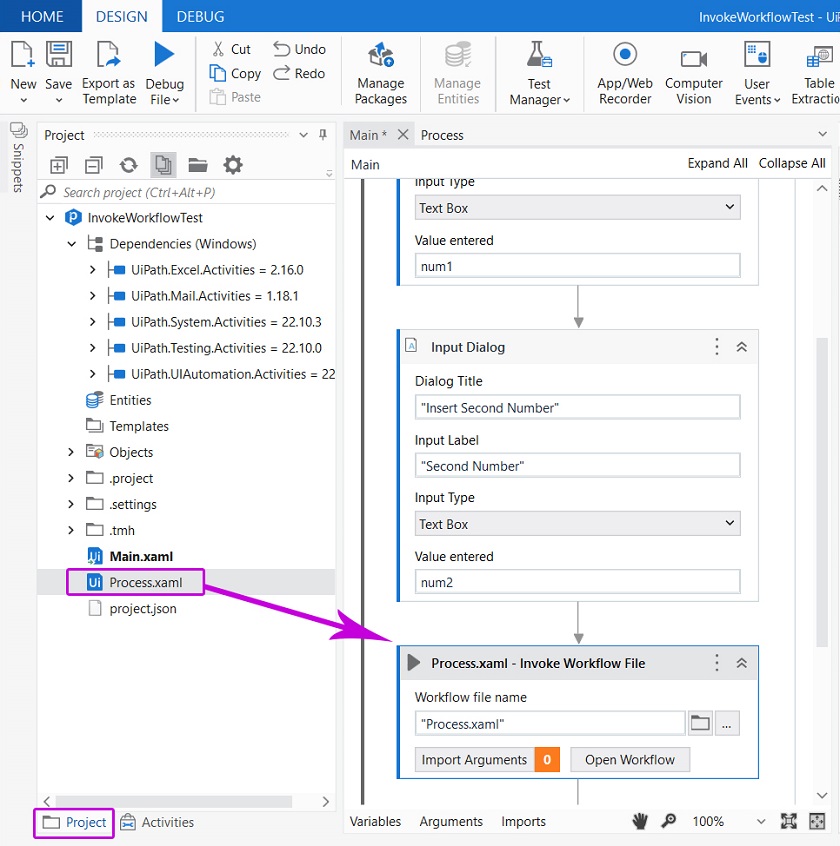 Use Of Invoke Workflow File And Arguments In Uipath