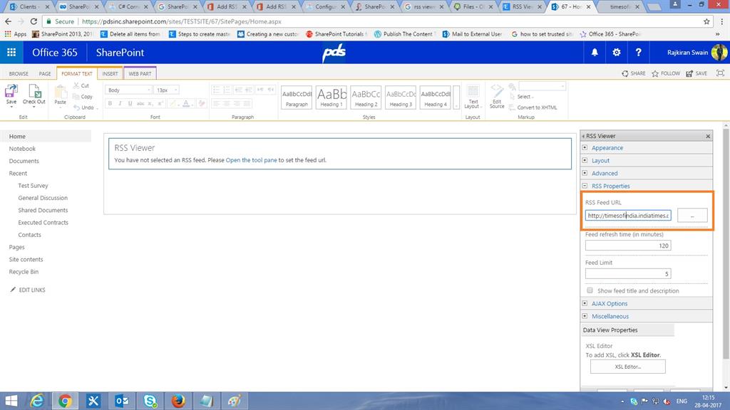 Use Of RSS Viewer Web Part In SharePoint