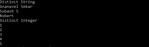 Use Of Union, Intersect, Distinct And Except In LINQ