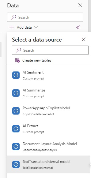 Use Text Translation AI Model in Power Apps