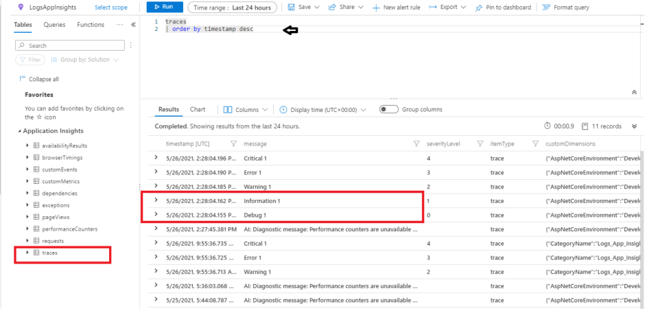 Using Azure Application Insights For Exception Logging In C 1084
