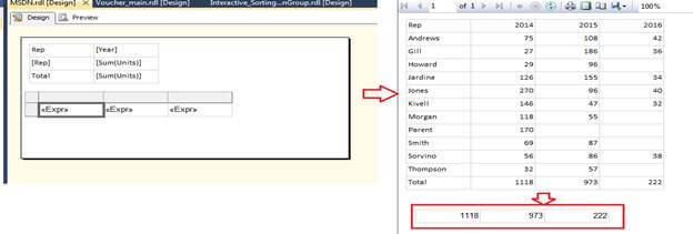 Using Column Group Subtotal/Grand Total Value Outside The Matrix Table