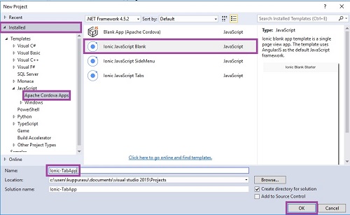 Using Ionic Tabs Control Classes In Visual Studio 2015