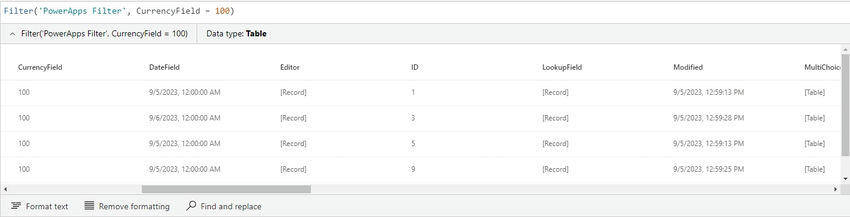 Using Powerapps Filter Function For All Sharepoint List Columns