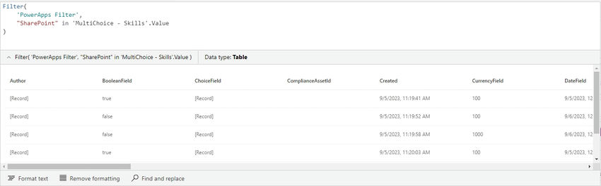 Using Powerapps Filter Function For All Sharepoint List Columns
