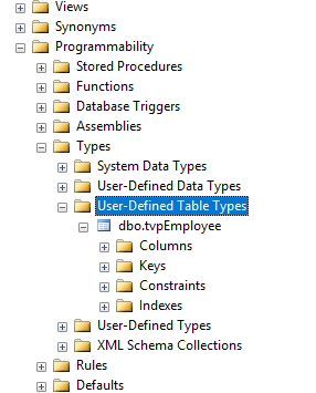 Using Table Type Parameter In .NET Core
