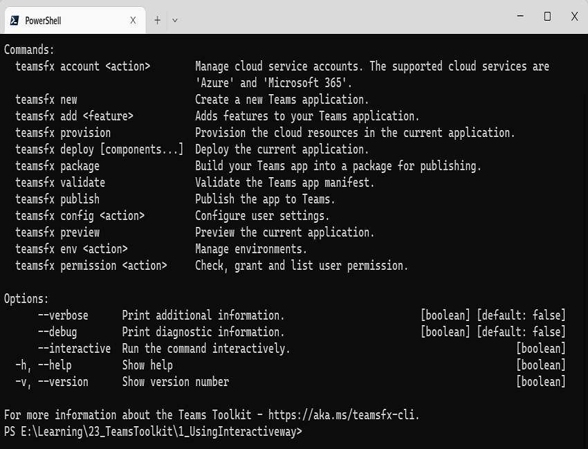 Using Teams Toolkit CLI For Creating Teams Tab