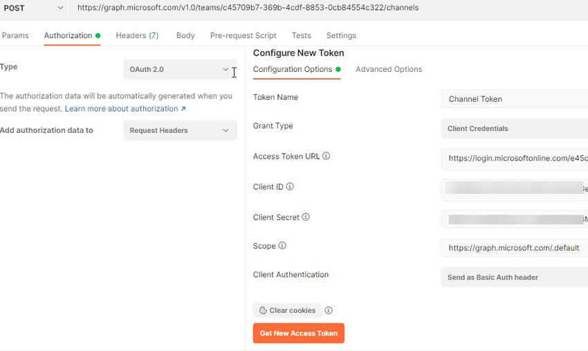 Validating Client ID And Client Secret Using POSTMAN