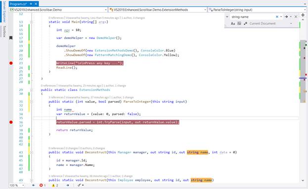 Visual Studio 2019 Enhanced Scroll Bar