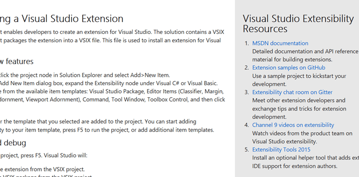 Visual Studio Extensibility - Creating Your First Visual Studio VSIX ...