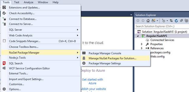 Way Of Adding Angular In Visual Studio 2017 With a Simple Method