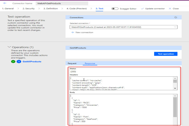Web Api Using Power Apps Custom Connector 