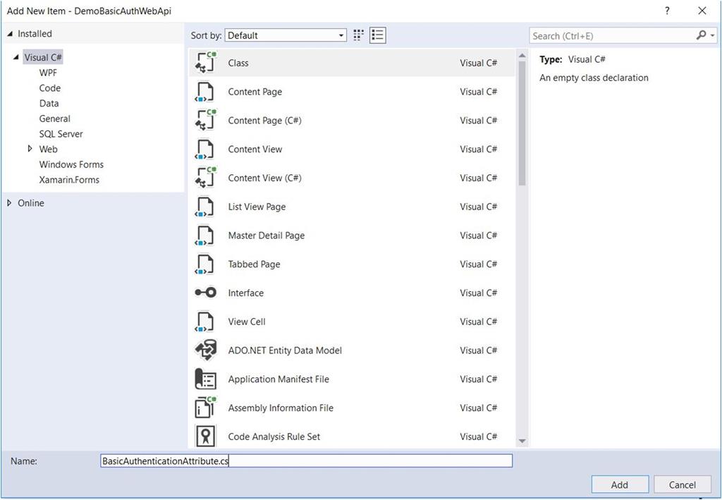 WebAPI 2.0 Basic Auth