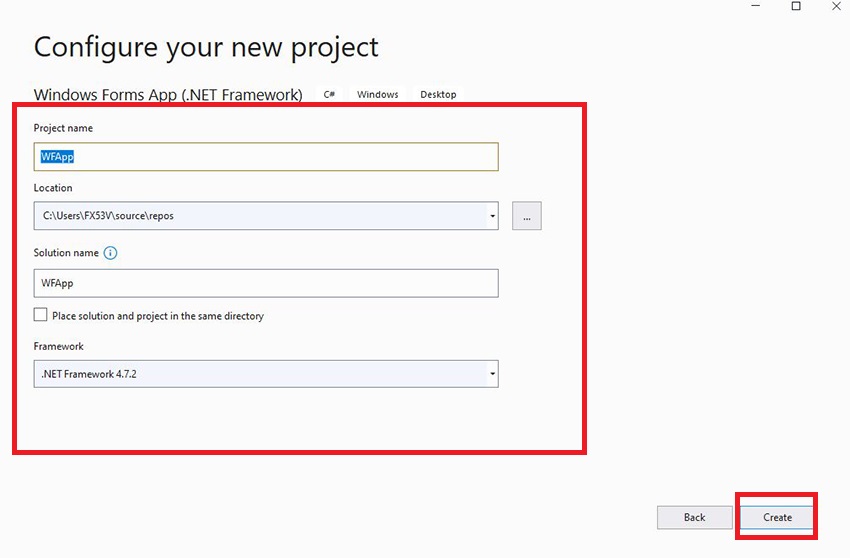 Windows Form Application C#