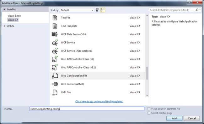 Work With External AppSetting Of Web.Config Work With External AppSetting Of Web.Config